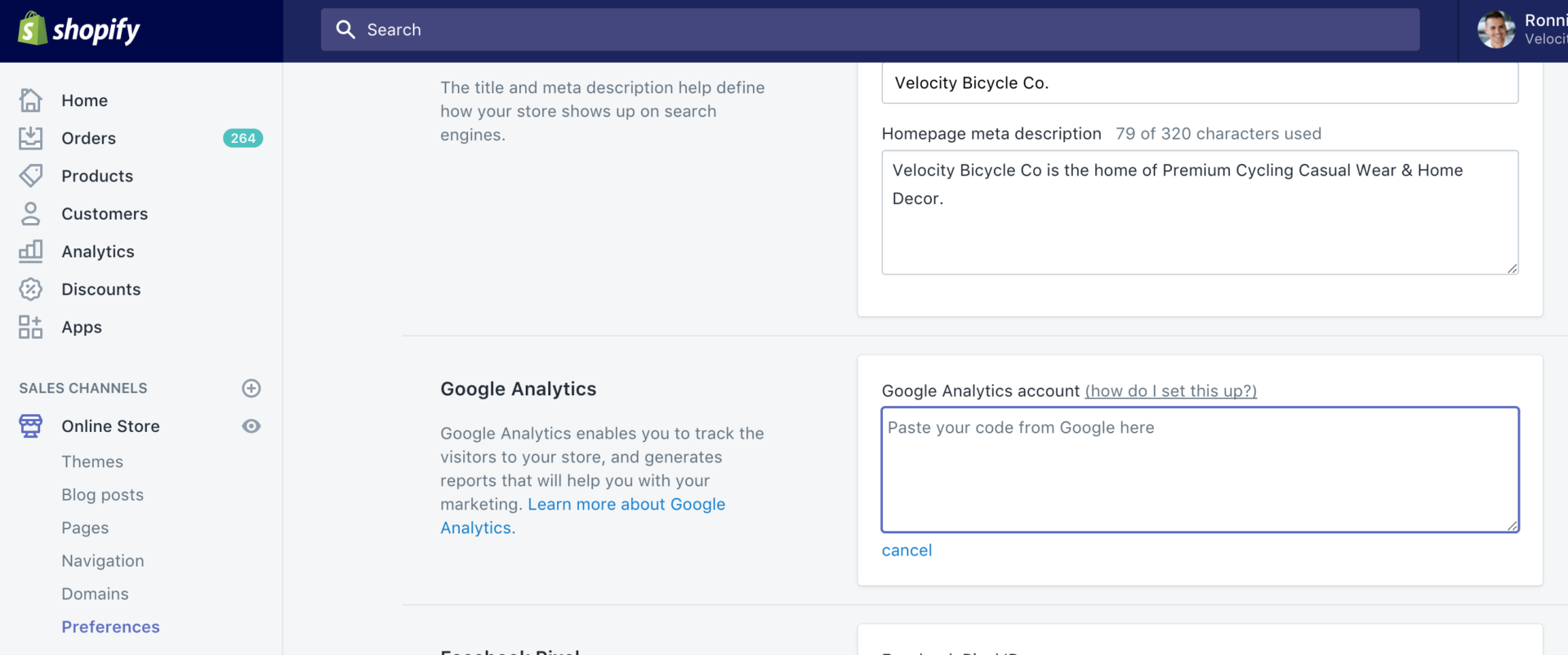 2018 Google Analytics for Shopify