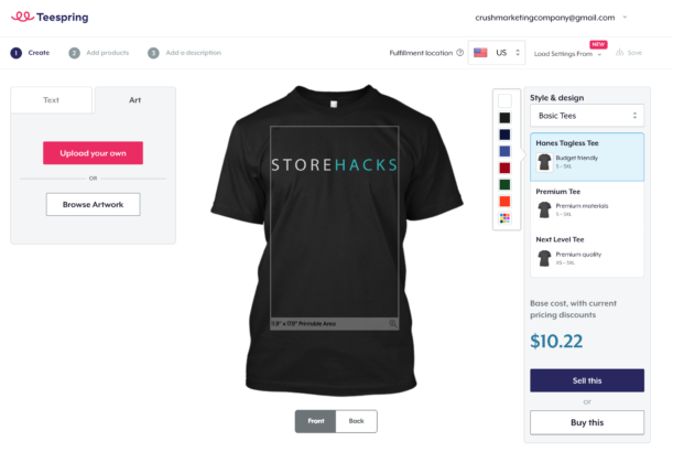 Spring (formerly Teespring) Review: Popular Print on Demand Platform