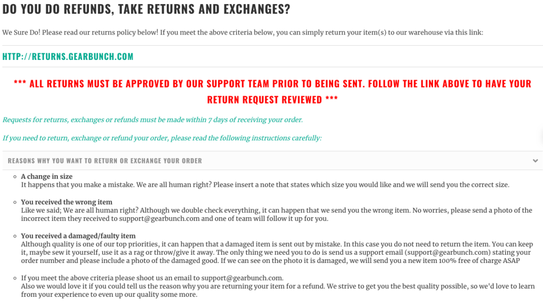Ecommerce & Dropshipping Return Policy Templates [examples] - Storehacks