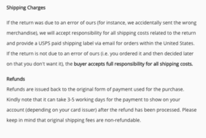 Ecommerce & Dropshipping Return Policy Templates [examples] - Storehacks